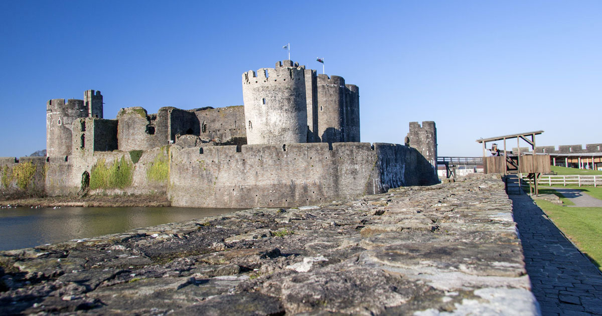 Caerphilly Castle (Fortification, Monmouthshire, Wales)